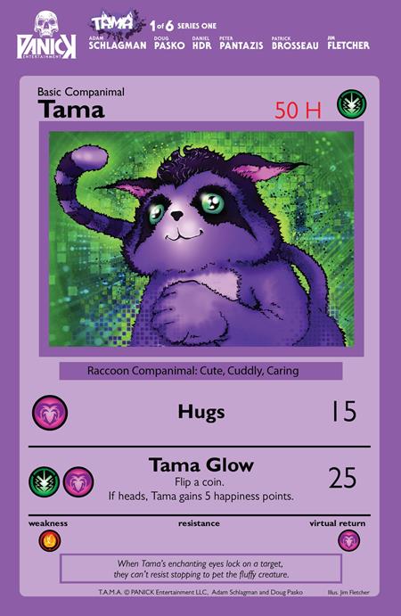 TAMA #1 SECOND PRINT COVER A JIM FLETCHER CUTE CUDDLY CARING TAMA VARI ...