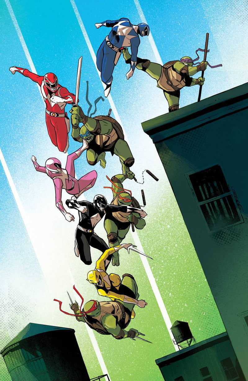 MIGHTY MORPHIN POWER RANGES/ TEENAGE MUTANT NINJA TURTLES #3 GARBETT F ...